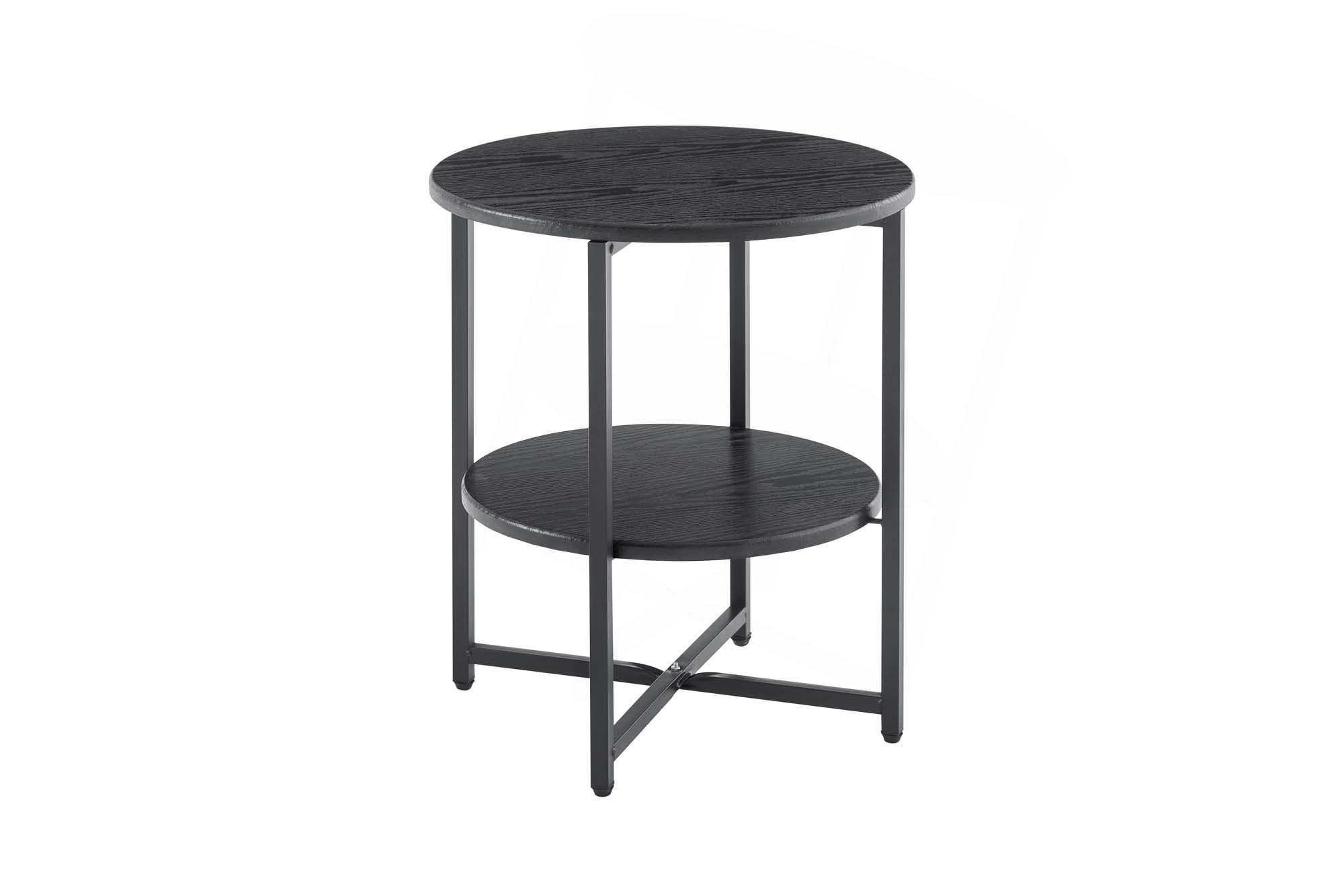 Ophelia & Co. Small Round Side Table,2 Tiers Farmhouse End Table,Accent ...