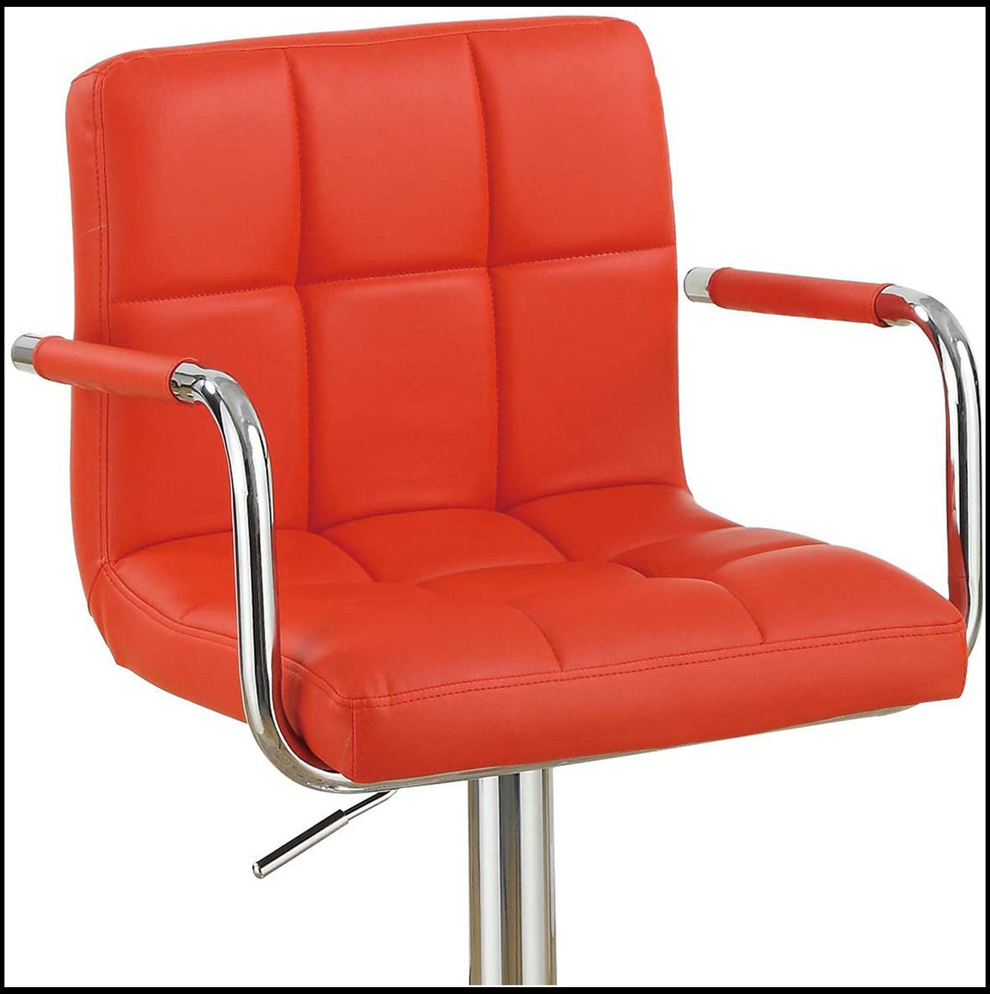 Latitude Run® Faux Leather Bar Stool Counter Height Chairs Set Of 2 ...