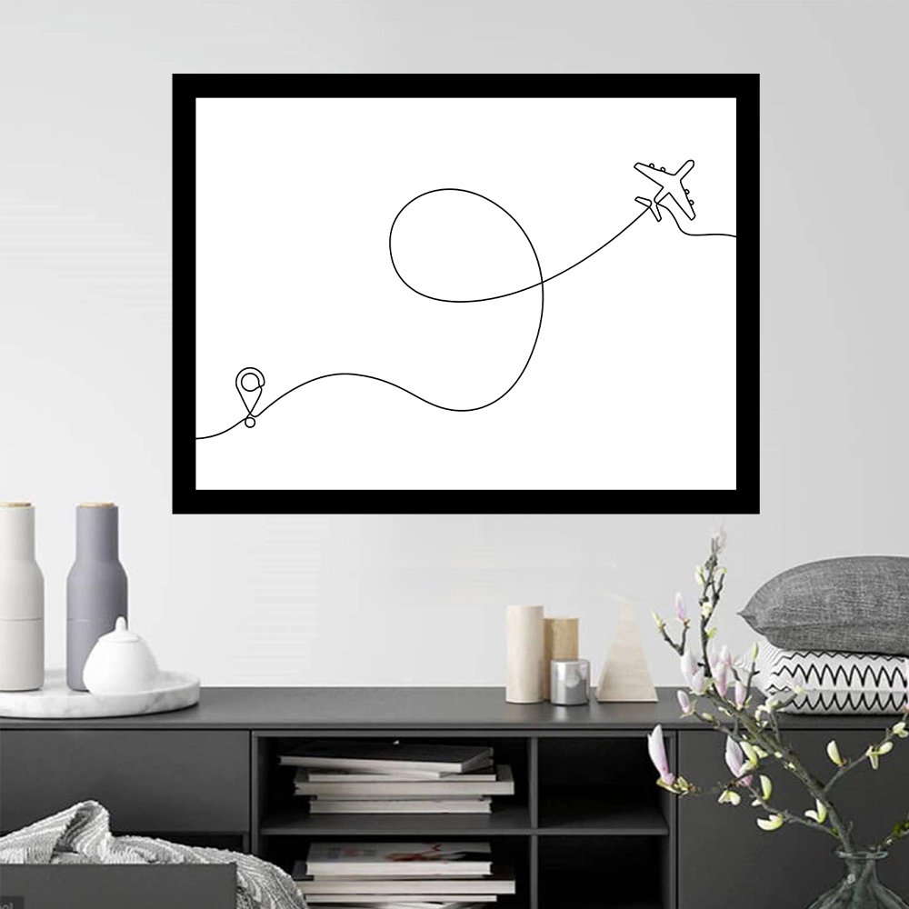 Wrought Studio Flight Path - Picture Frame Drawing Print | Wayfair