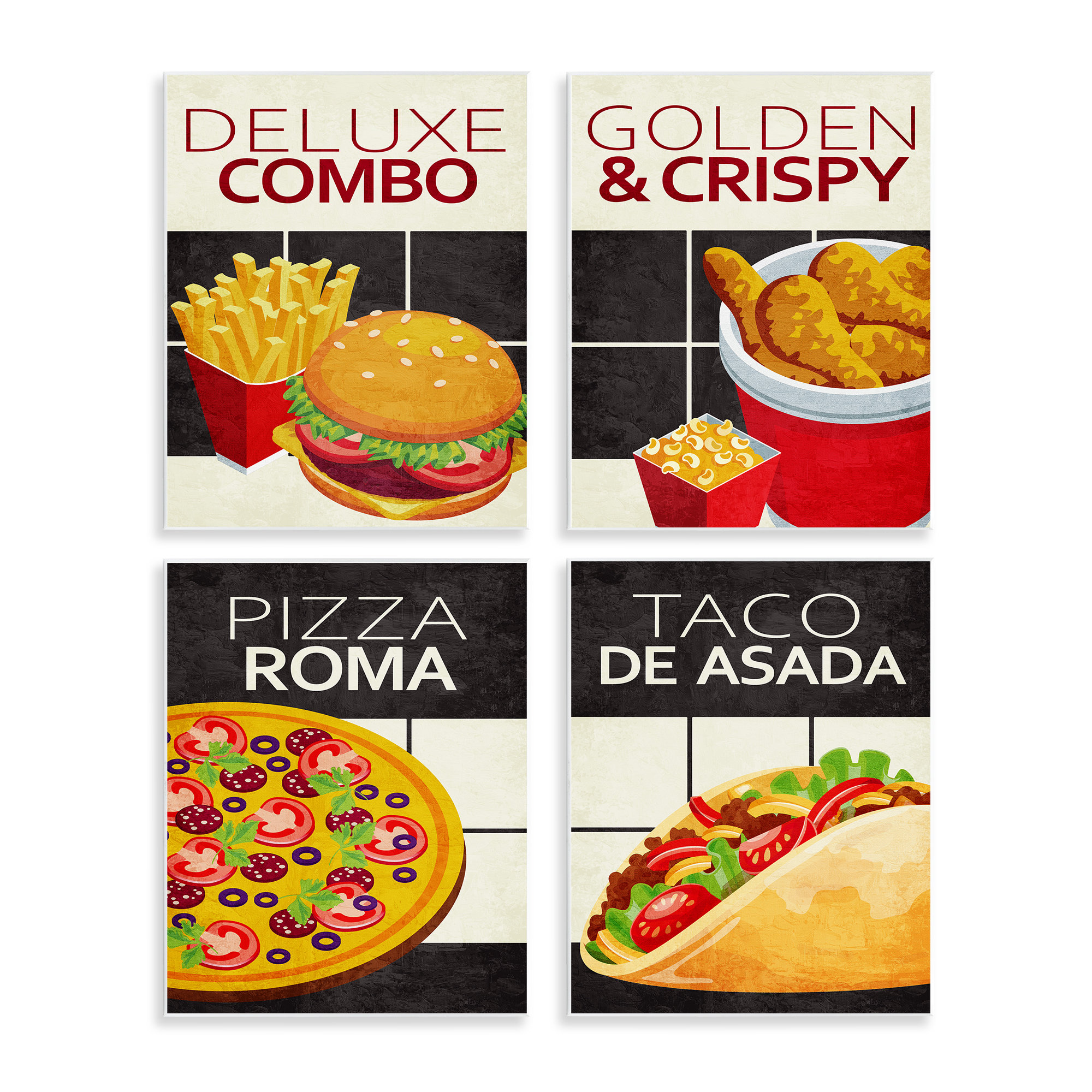 George Oliver Fast Food American Cuisine Wall Plaque, design by Kim ...