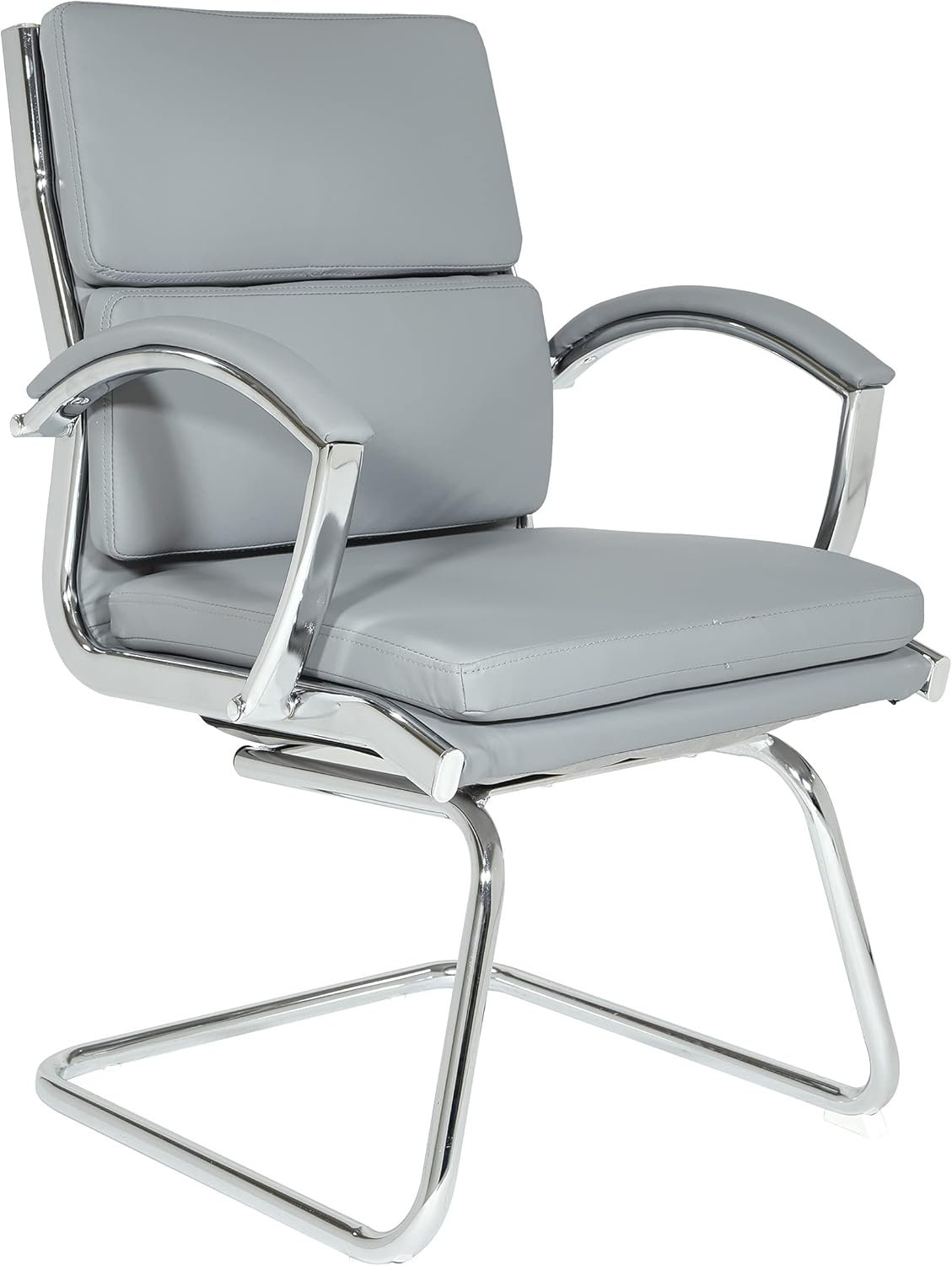 Orren Ellis Office Star Mid-Back Faux Leather Visitor Chair With Padded ...