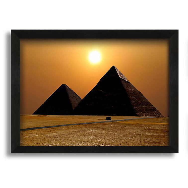 Gracie Oaks Magic Pyramids Giza Egypt - Single Picture Frame Photograph ...