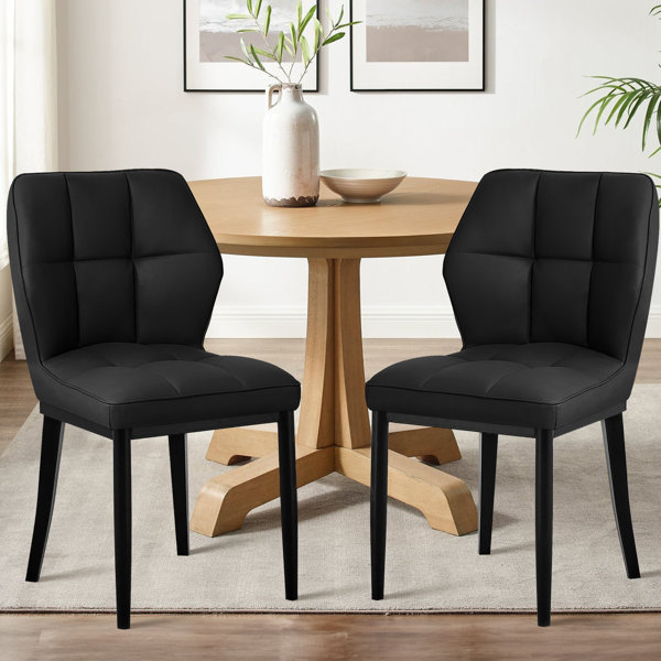 George Oliver Raffertie 19.6" H PU Leather Upholstered Modern Dining ...