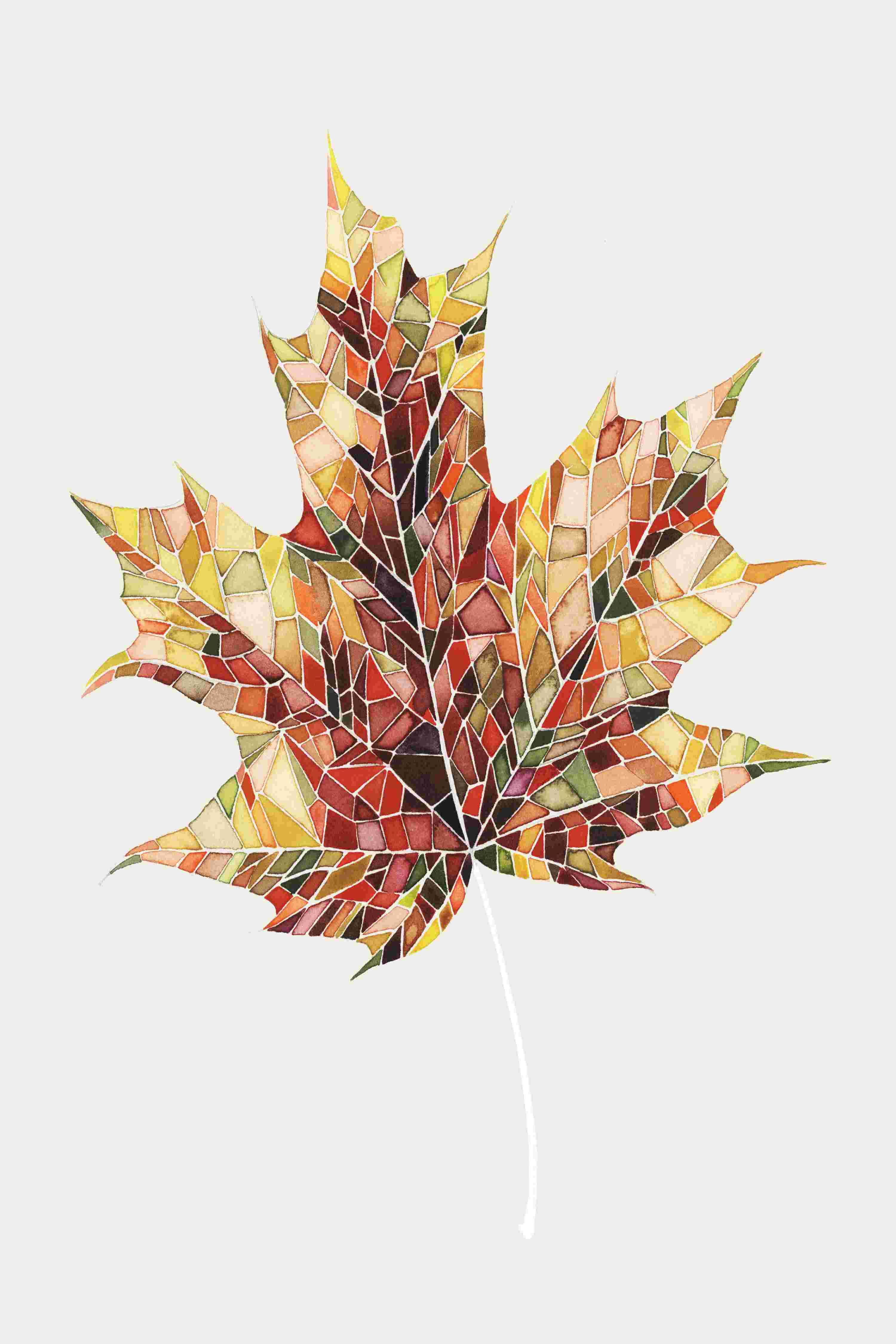 Red Barrel Studio® Fall Mosaic Leaf III | Wayfair