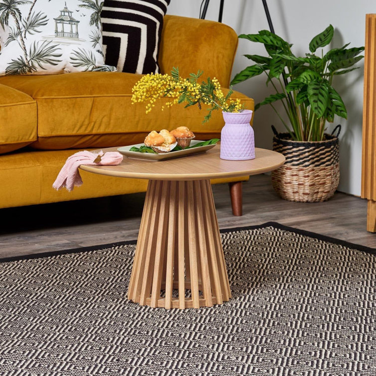 Metro Lane Willow Slatted Wood Coffee Table - Pale Oak | Wayfair.co.uk