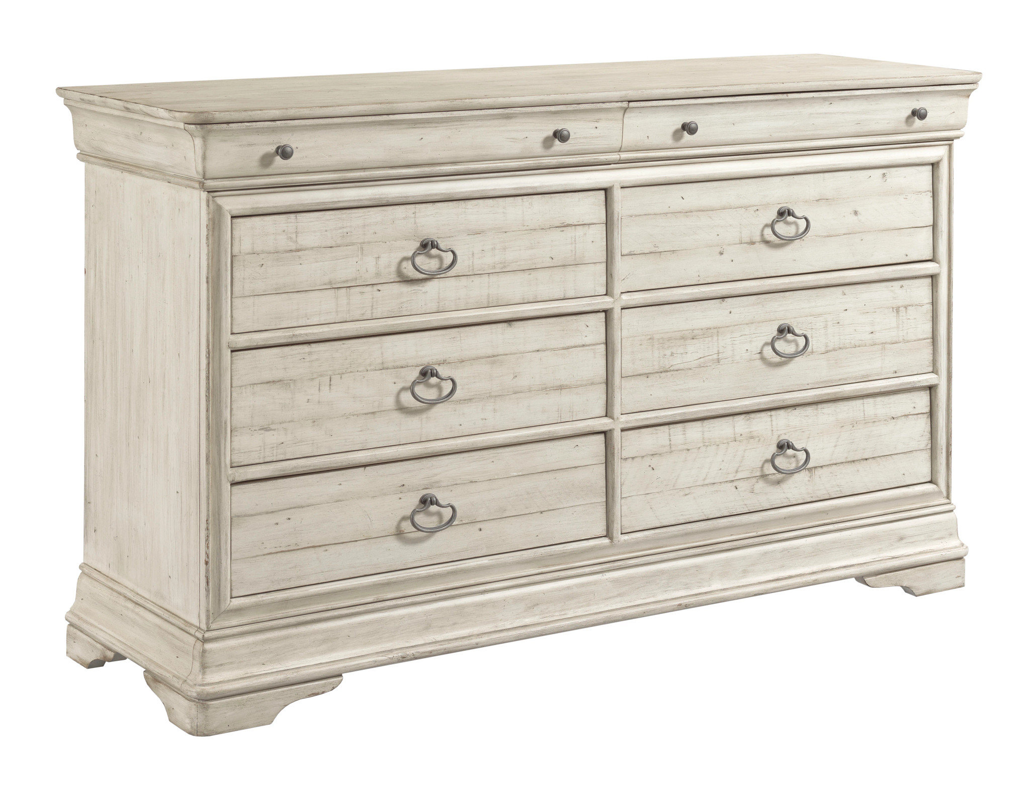 One Allium Way® Shaylene 8 Drawer 66" W Solid Wood Double Dresser | Wayfair