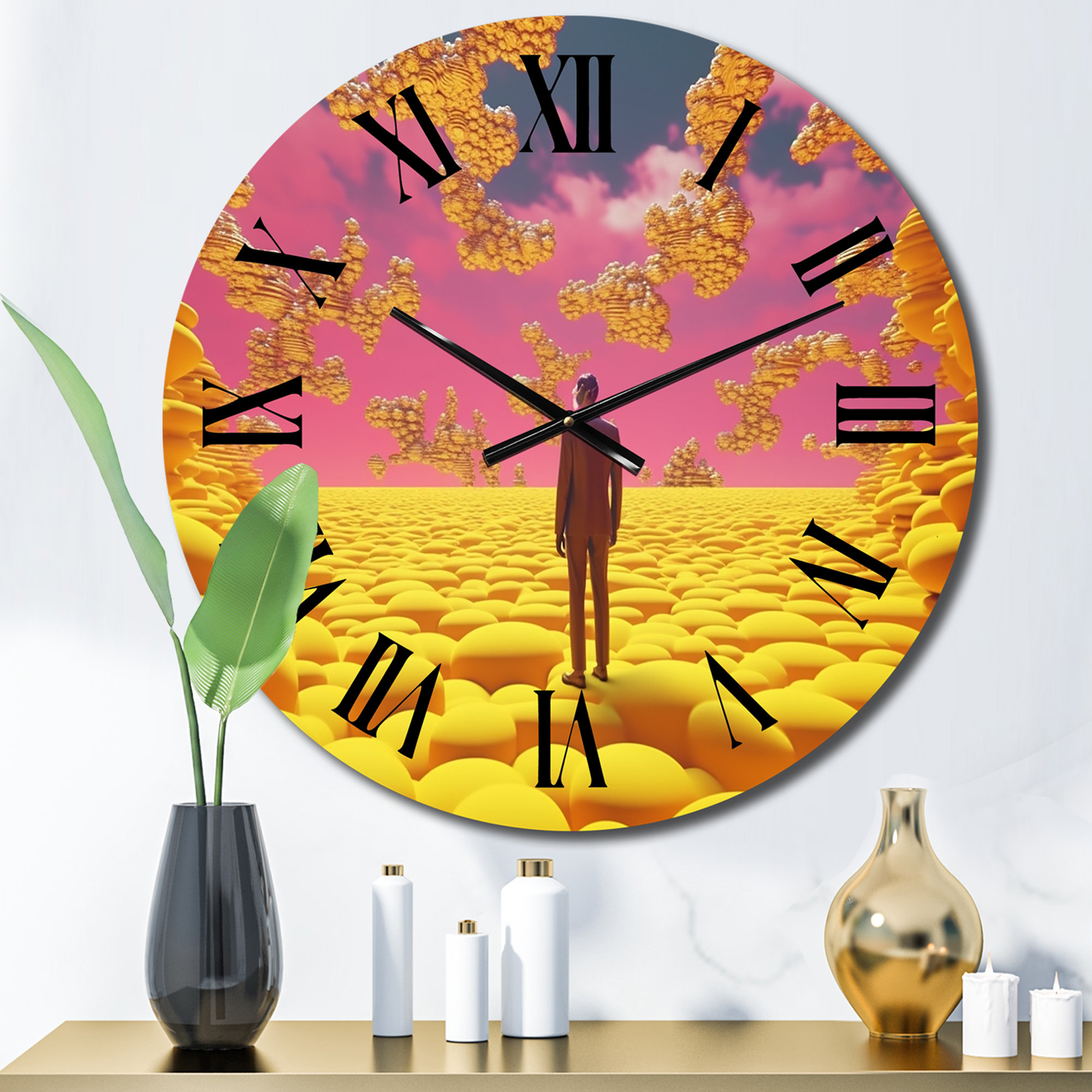 Design Art Quantum Field Of Possibilites Retro Futuristic Metal Wall ...