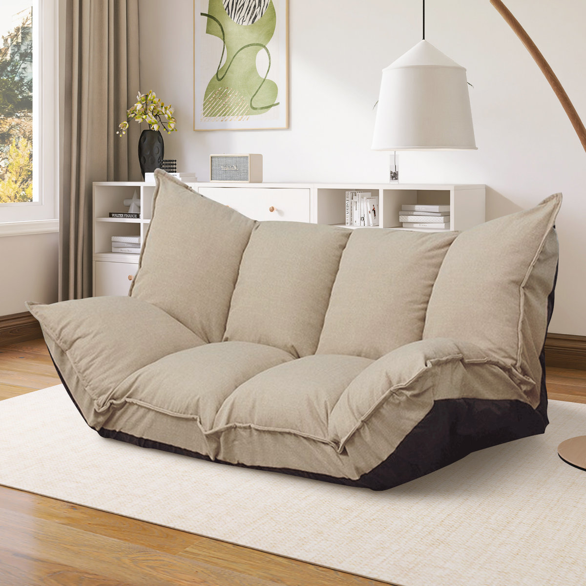 Trule Cortlan Full 63" Upholstered Convertible Futon, Floor Game Chair ...