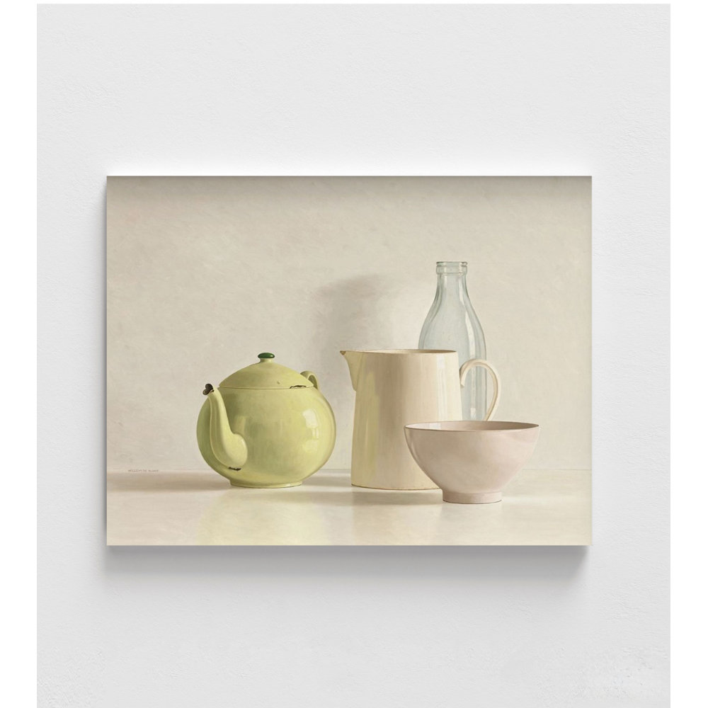 WeFrameArt Yellow Teapot-Bottle-Bowl And Jug By William De Boat, Tea ...