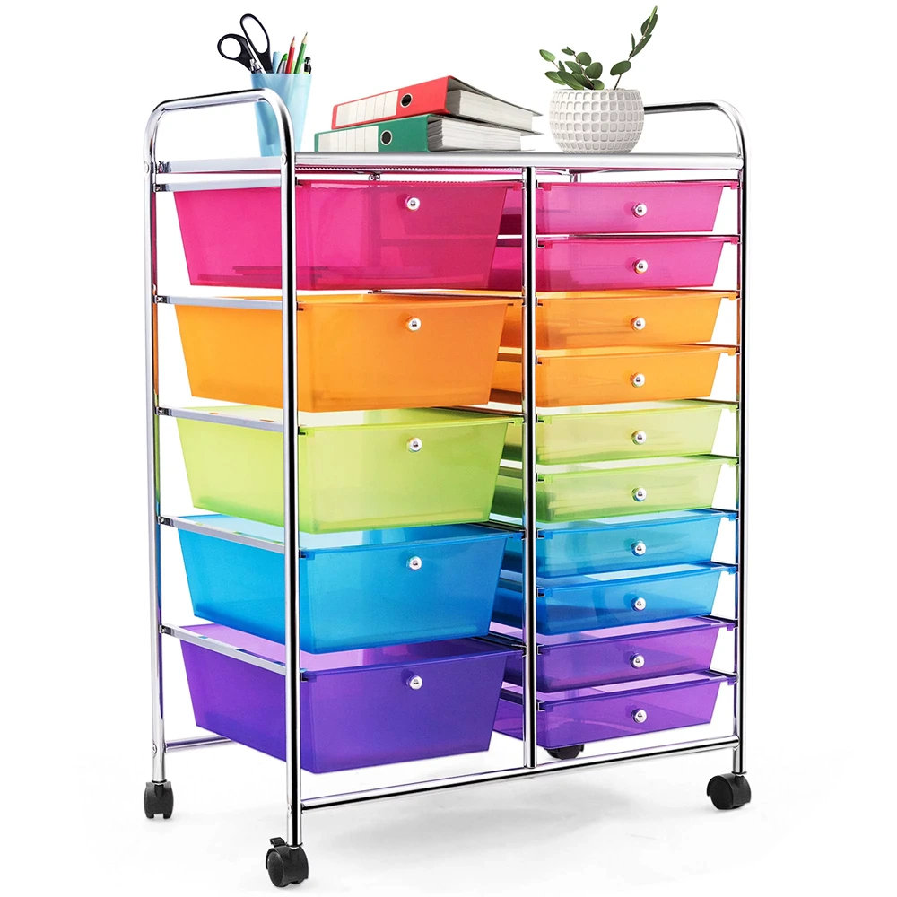 Rebrilliant Ezzell 15 Drawer Rolling Storage Chest & Reviews | Wayfair