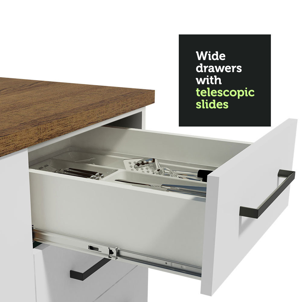 Ebern Designs Full Set Hazel Kitchen Storage Cabinet 107 Inch Wooden ...