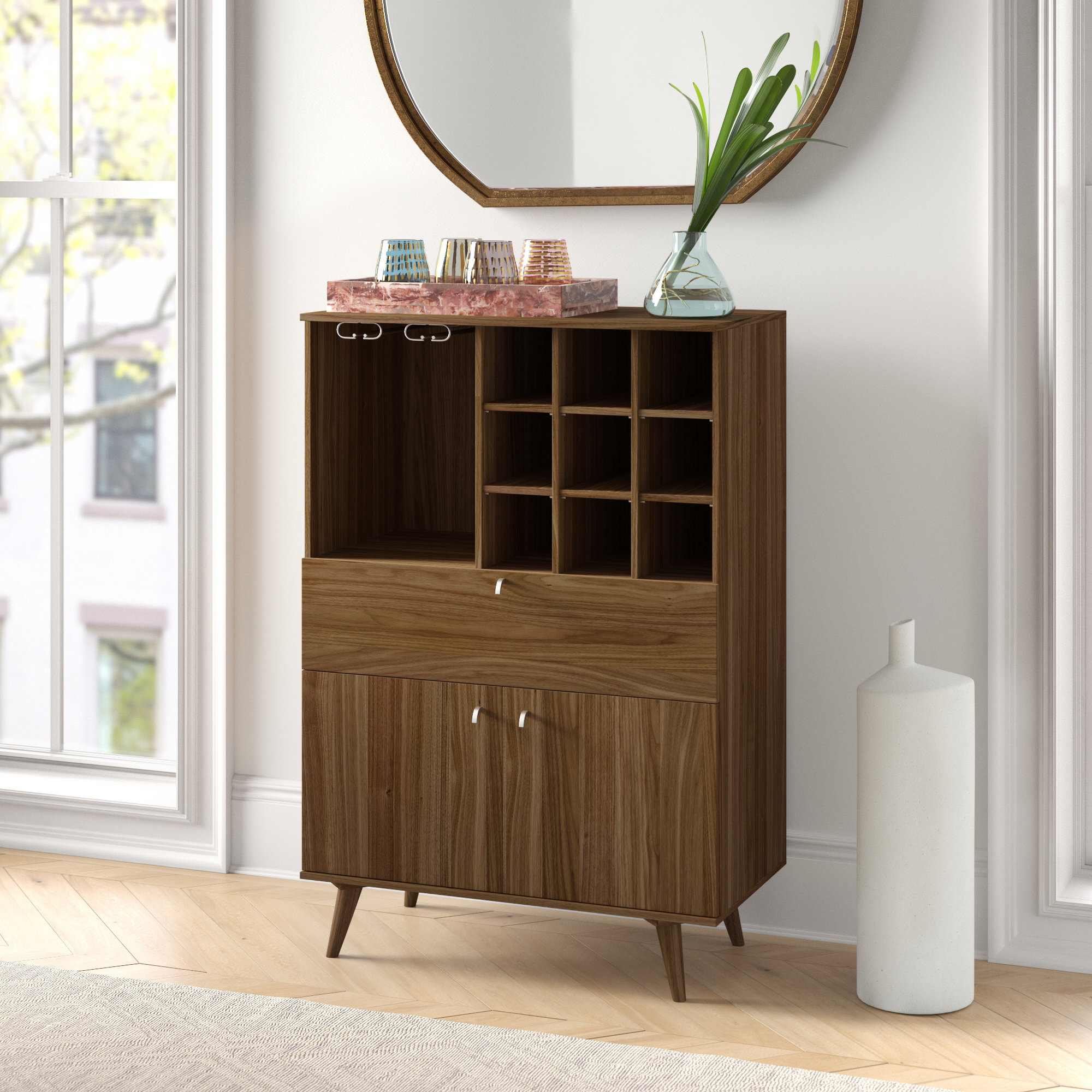Wade Logan® Belleview Bar Cabinet & Reviews | Wayfair