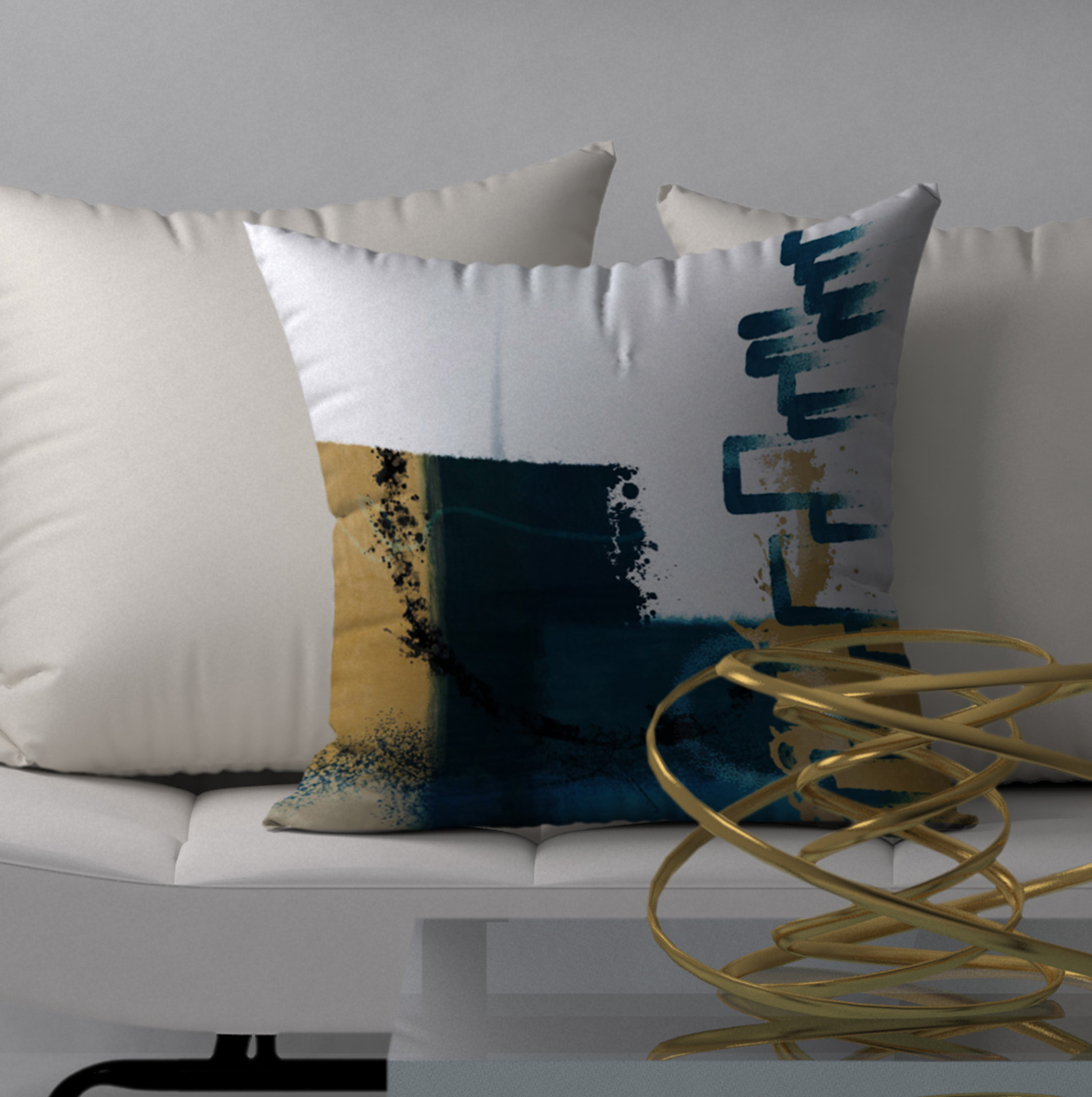 LeRoi Products Abstract Reversible Throw Pillow | Wayfair