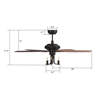 CEME 52'' 5 - Blade Standard Ceiling Fan with Remote Control and Light ...
