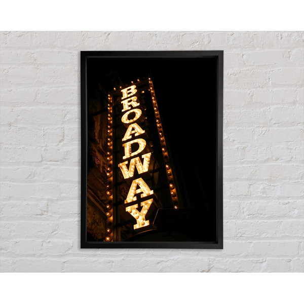 Bright Star Broadway Lights - Single Picture Frame Print on Canvas ...