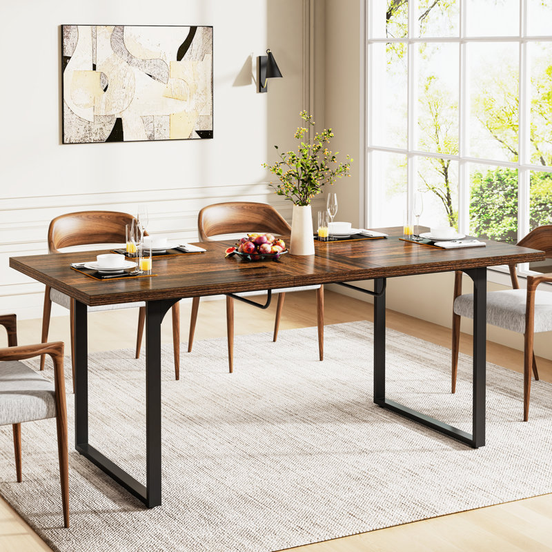 17 Stories 63-78.8 Inch Extendable Dining Table | Wayfair