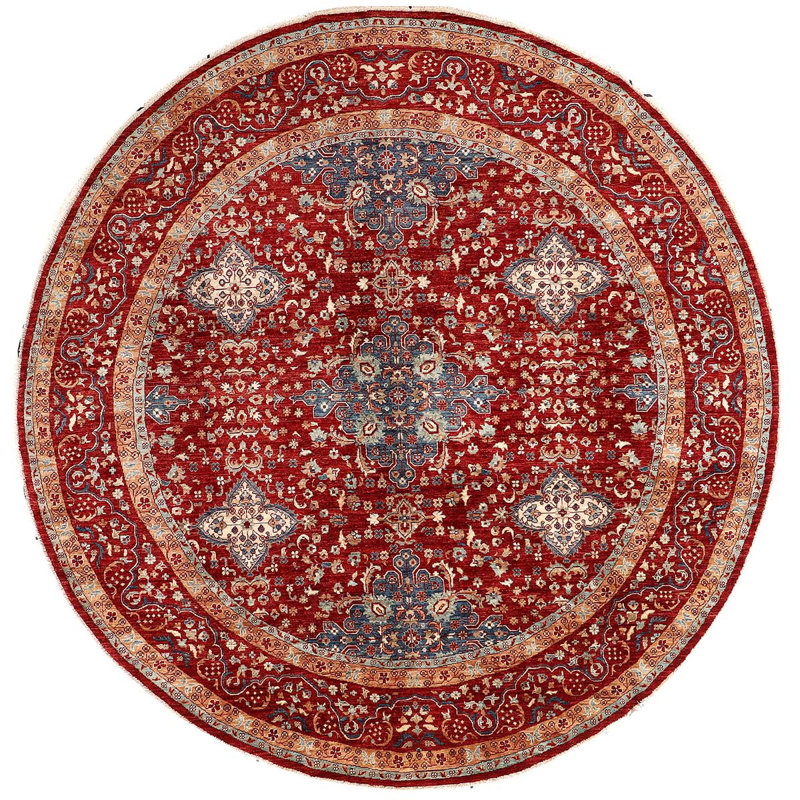 Bokara Rug Co., Inc. One-of-a-Kind Hand-Knotted 9' Round Wool Area Rug ...