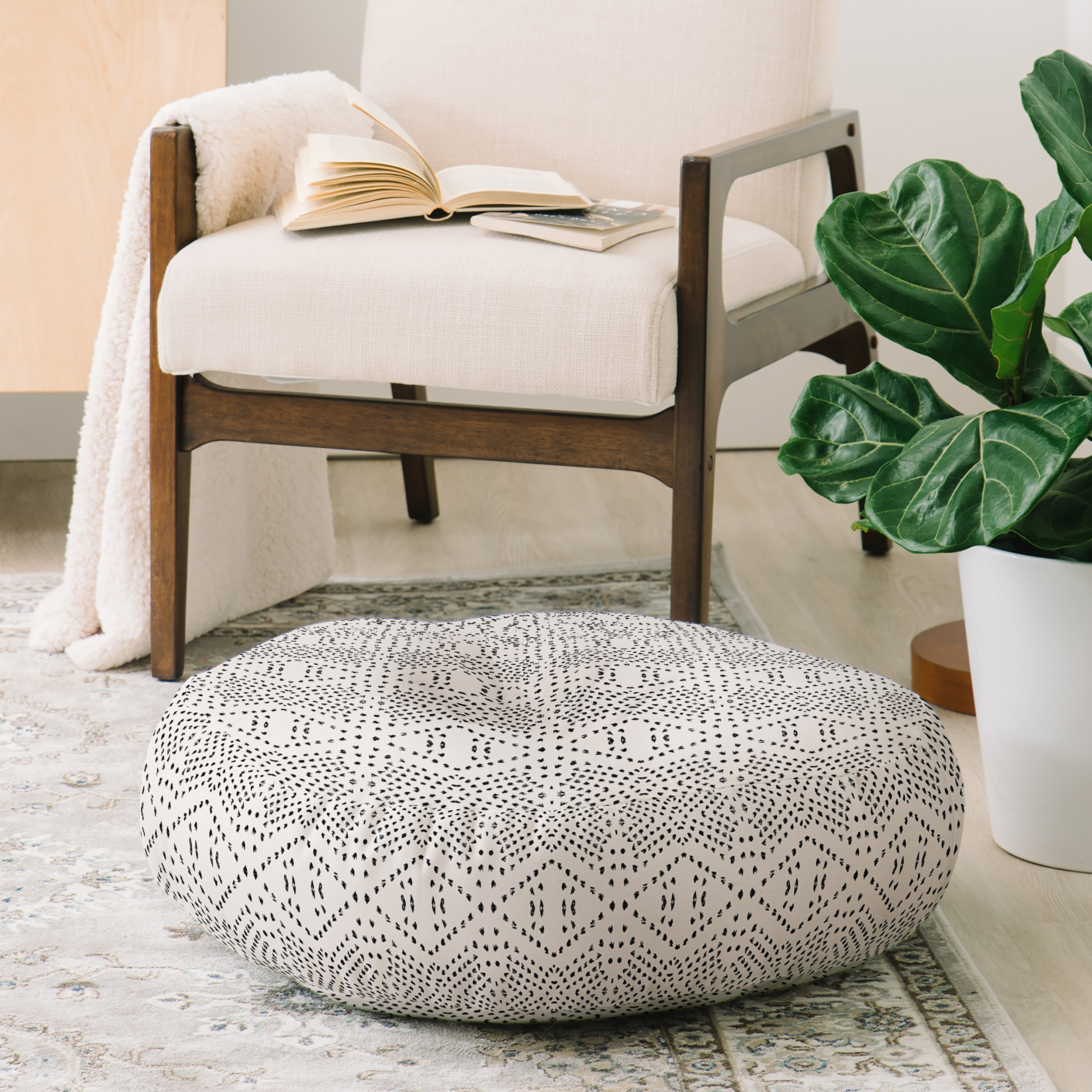 Deny Designs Ladbrooke Holli Zollinger Boho Round Tile Floor Pillow ...