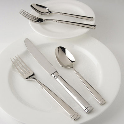 Fortessa Doria 5 Piece 18/10 Stainless Steel Flatware Set, Service for ...