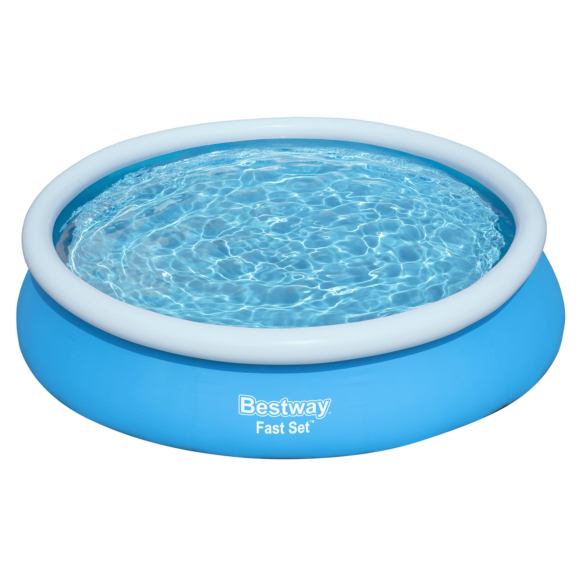 Bestway: Fast Set - 12' x 30" Inflatable Round Pool Set - Blue, Above ...
