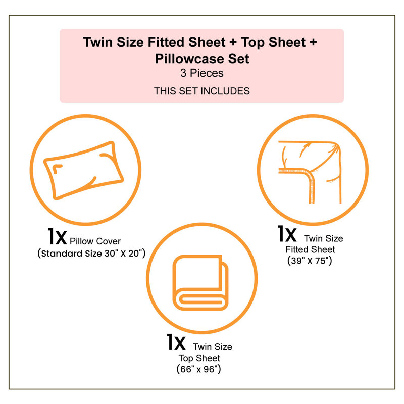 Ambesonne Wolf Sheet SetRed Riding Hood in Forest Art Dark Coral and ...