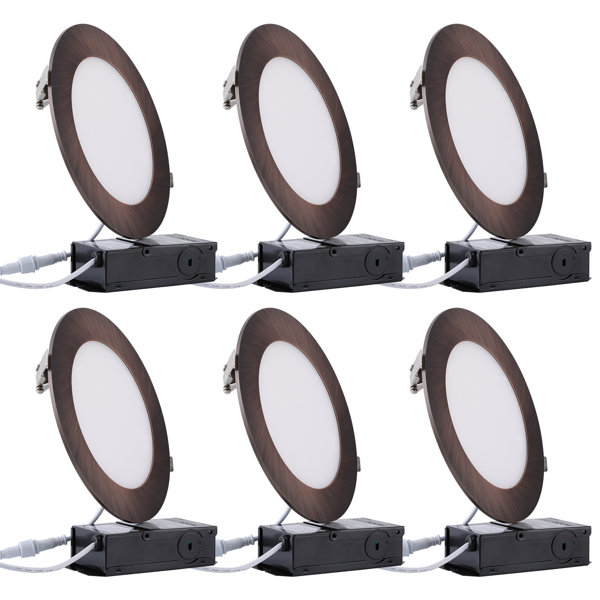TORCHSTAR Elite 6" LED Canless Remodel Recessed Lights with J-Box, Wet ...