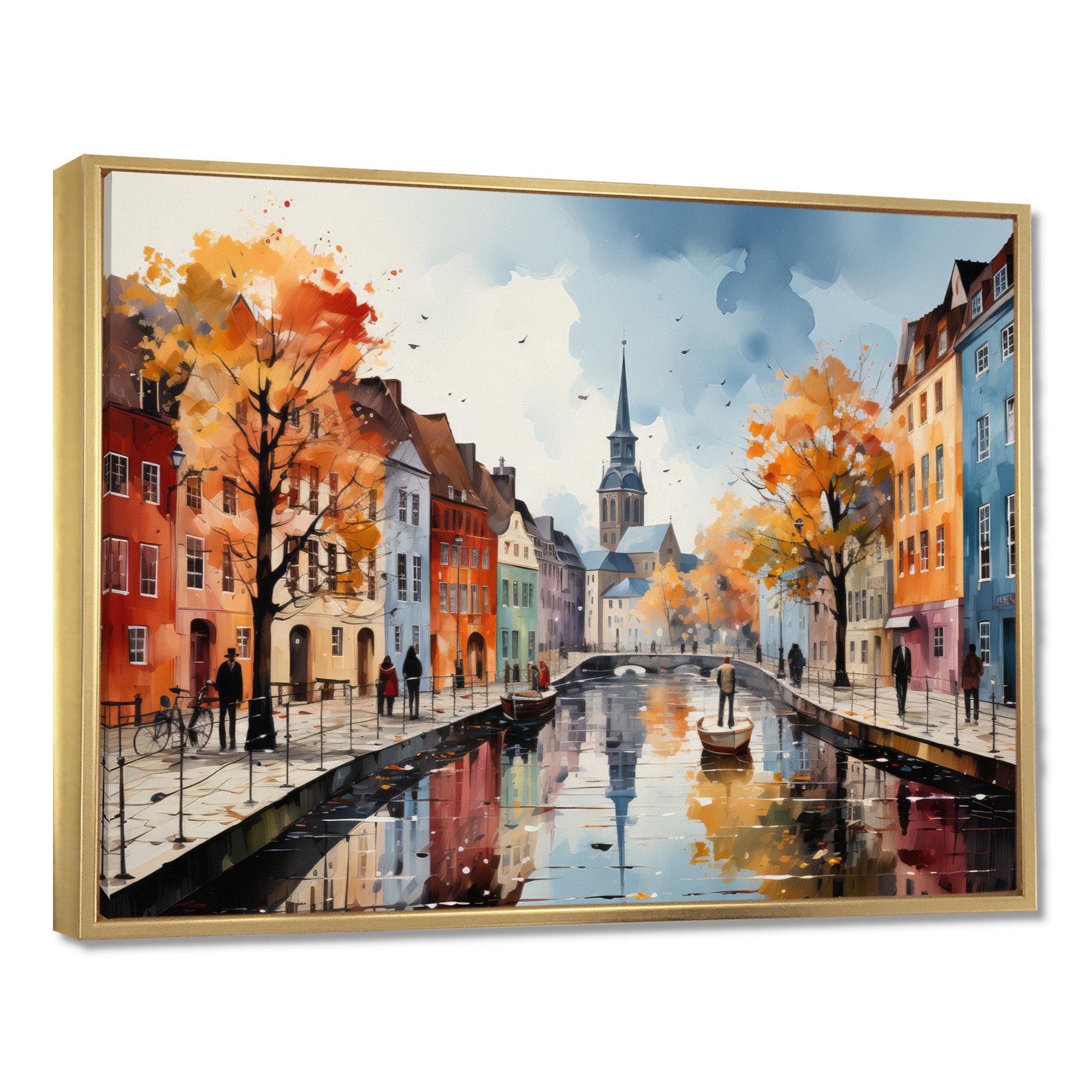 Red Barrel Studio Denmark Canal Promenade II - Cityscapes Wall Art ...