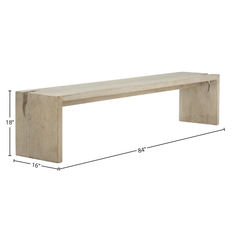 The Twillery Co.® Alderete Reclaimed Pine 84" Waterfall Style Dining ...