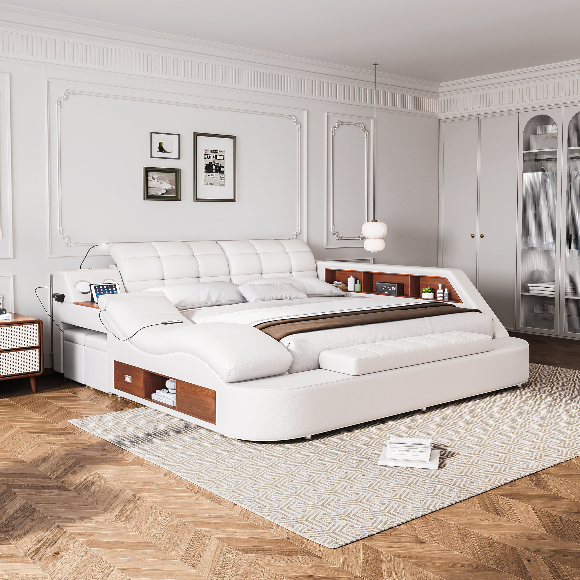 Orren Ellis Solley Upholstered Low Profile Storage Sleigh Bed | Wayfair