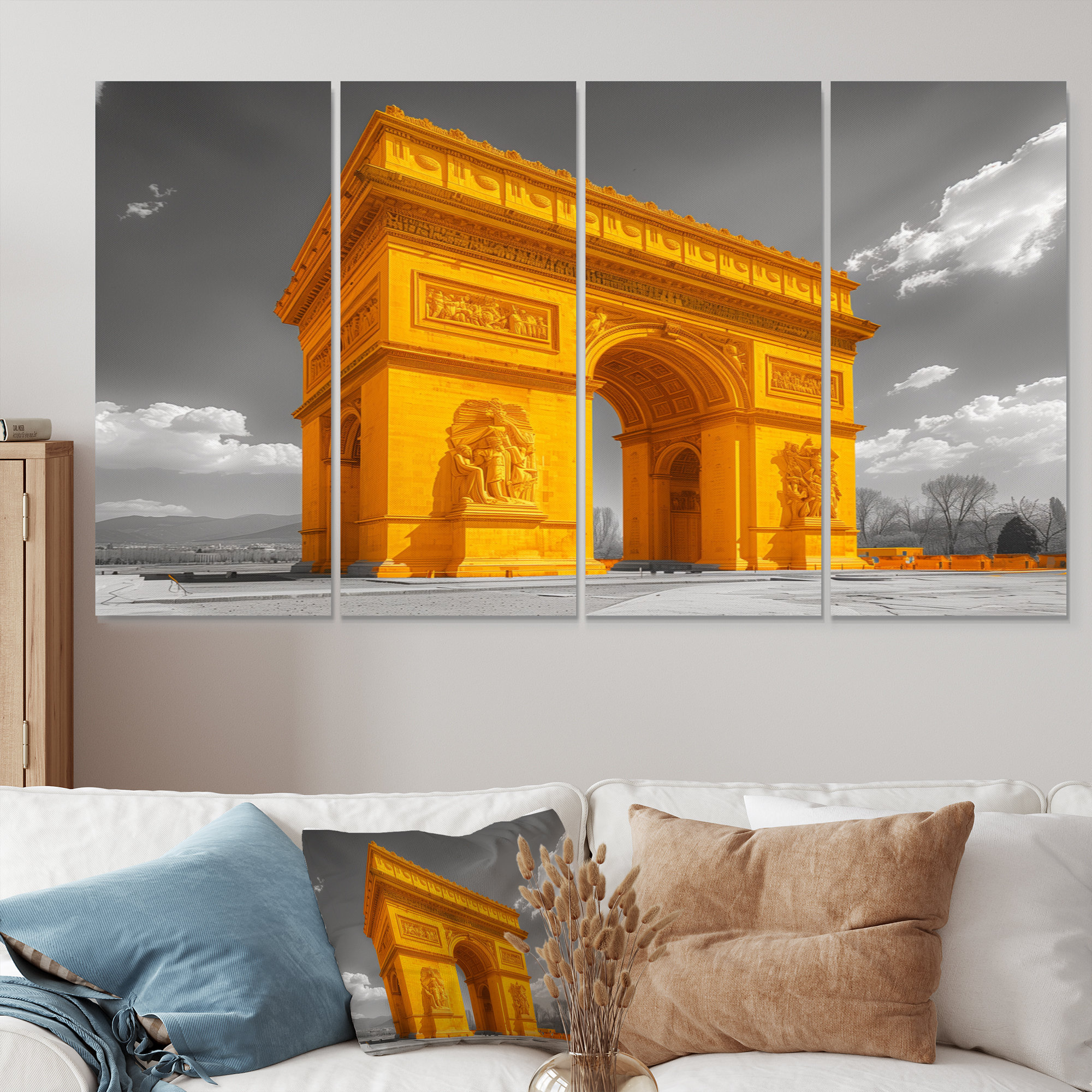 Ebern Designs Yellow Grey Stone Monument Arc De Triomphe Photo ...