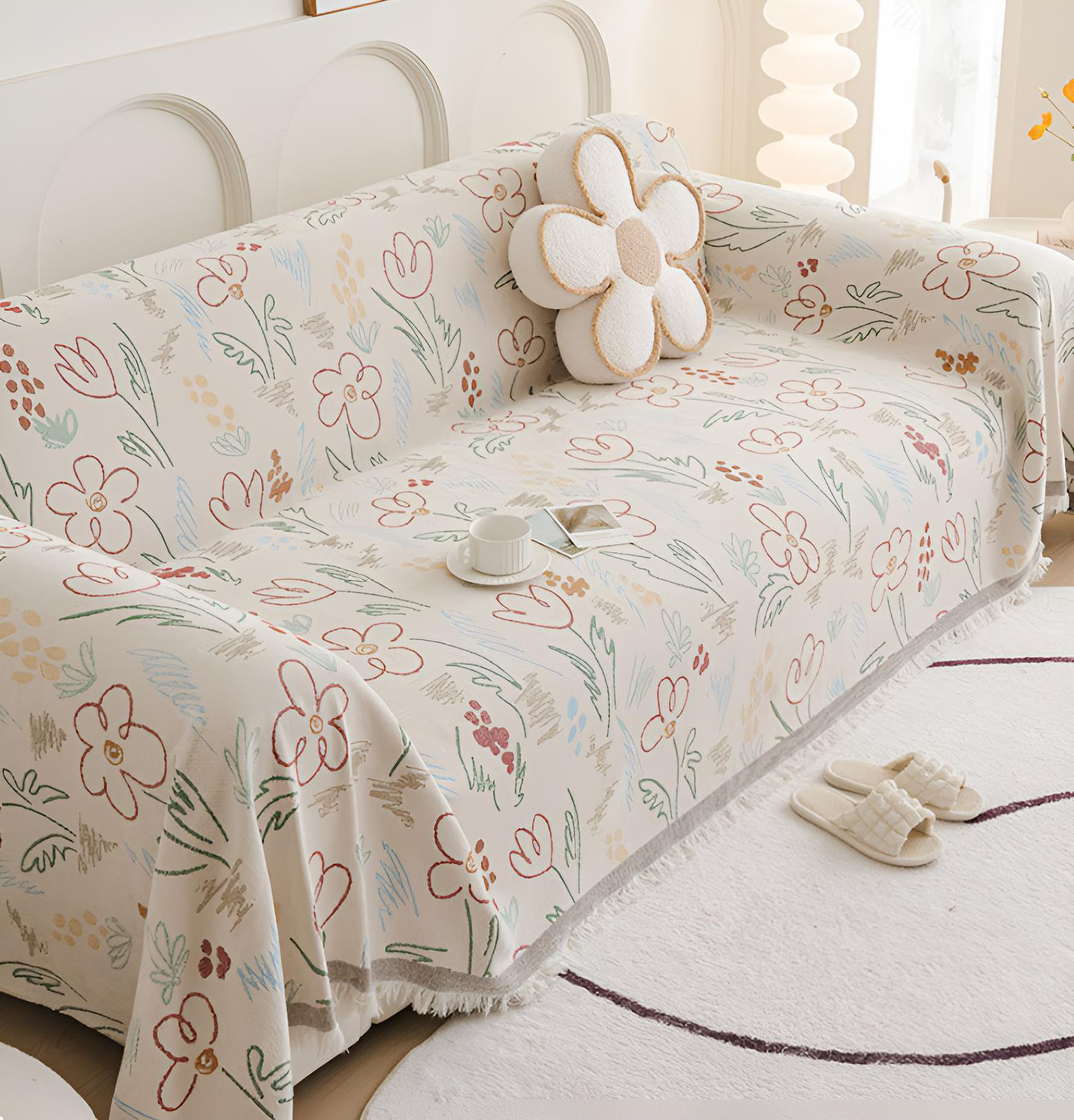 Lark Manor™ Full Coverage Sofa Cover Cloth, All Seasons Universal Sofa ...