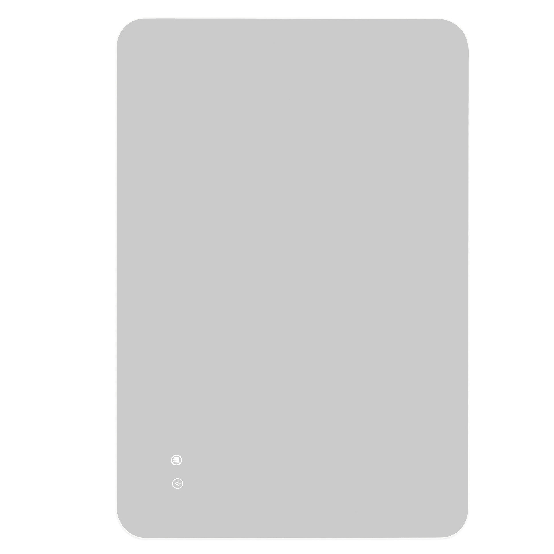 Ivy Bronx Backlit 30"X40" Bathroom Mirror In Clear Style, 3 Colour ...
