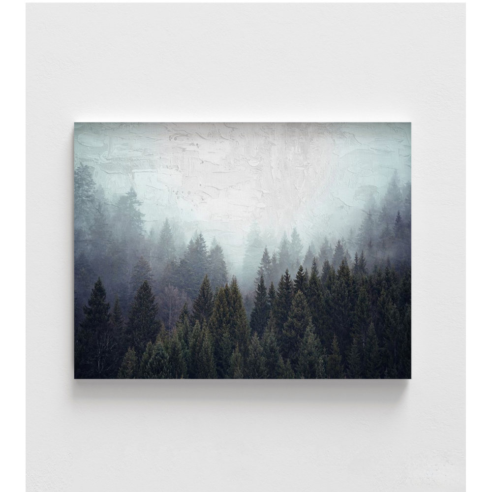 WeFrameArt Misty Blue By Kimberly Allen, Foggy Forest Cabin Decor ...