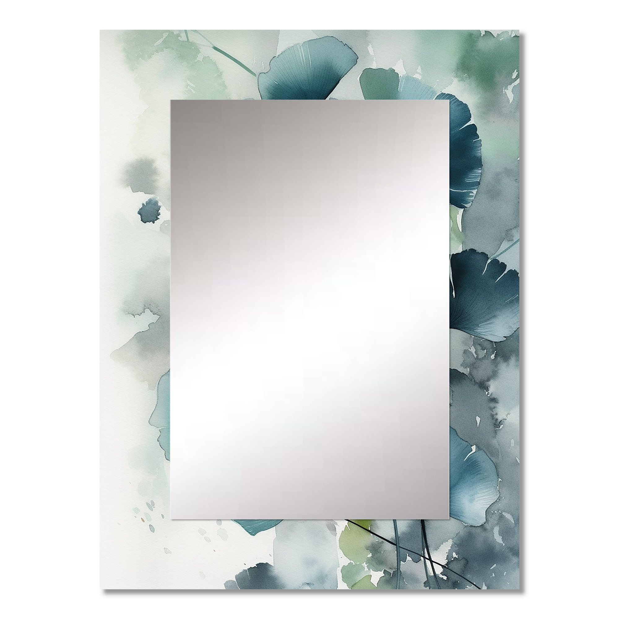 George Oliver Green Leaf Veins I - Leaves Mirror, Traditional Unique ...