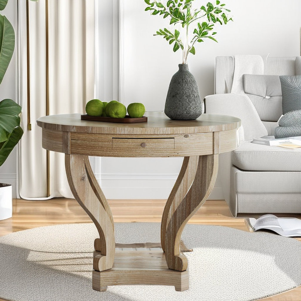 Ophelia & Co. Cayleen Retro Style Round Top Coffee Table - Wayfair Canada