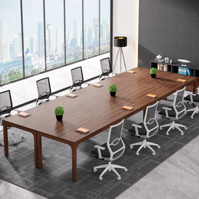 17 Stories Devereau Rectangular Meeting Table & Reviews | Wayfair