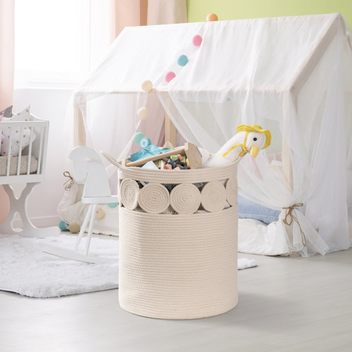 Highland Dunes Fabric Laundry Basket with Handles & Reviews | Wayfair