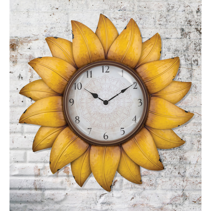 Regal Art & Gift Clock - Sunflower | Wayfair