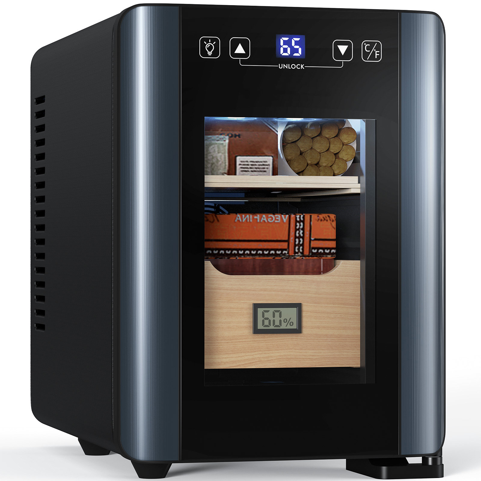 Toocapro Electric Cigar Humidor with Thermostat, Cooling & Heating ...