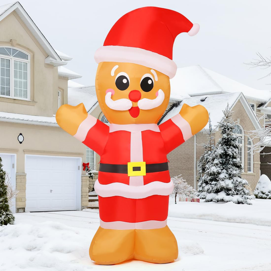 The Holiday Aisle® Christmas Inflatable 8 FT Inflatable Gingerbread Man ...