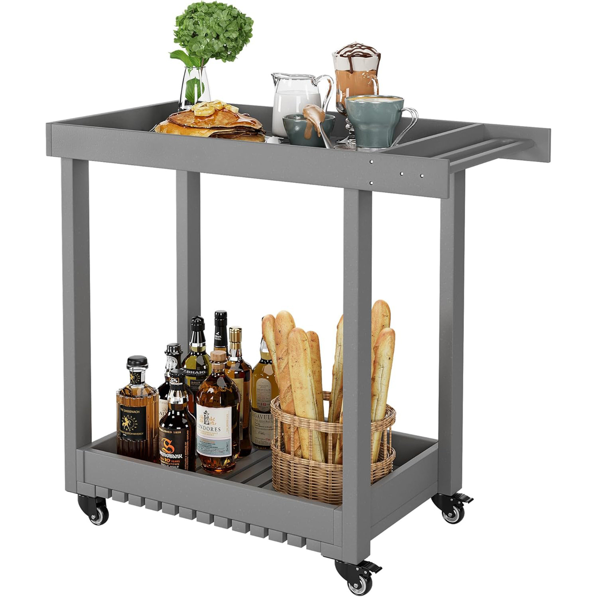 Latitude Run® 2 Tier Service Cart,500 Lbs Capacity Utility Cart With ...