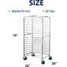 Metro Lane Aluminum Bun Pan Rack with Lockable Casters, Large Capacity ...