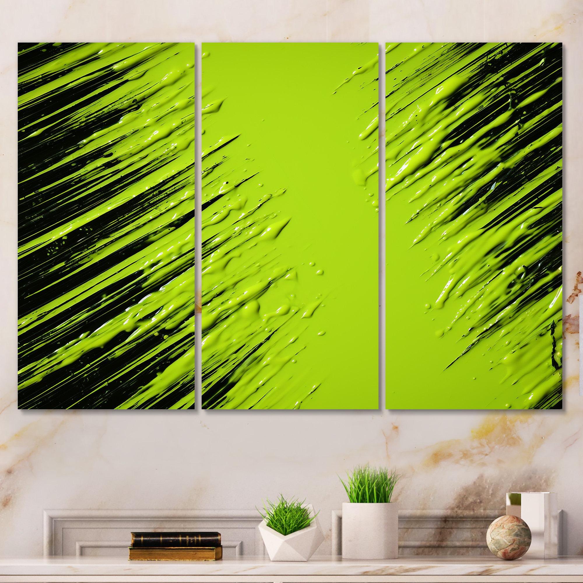 Hokku Designs Tropical Fusion Collages - Abstract Collages Wall Art ...