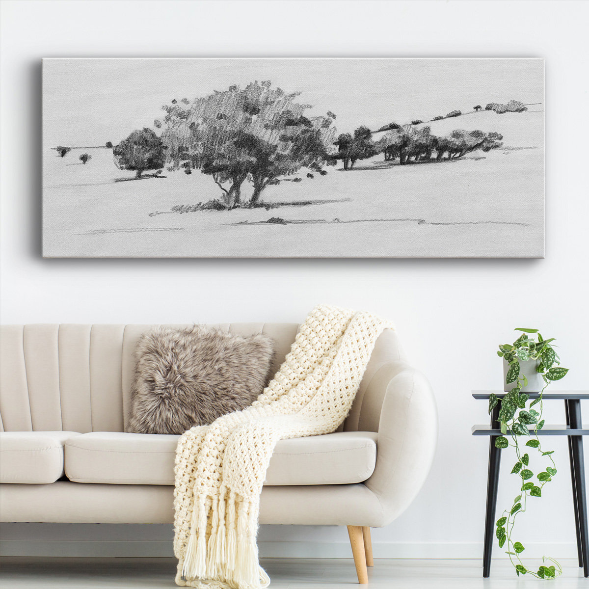 Red Barrel Studio® Treeline Sketch I On Canvas Print | Wayfair