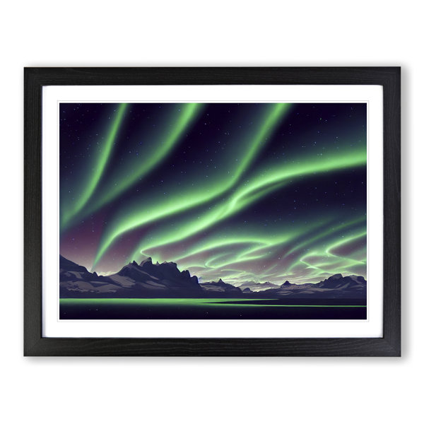 Metro Lane Fabulous Aurora Borealis - Single Picture Frame Print ...