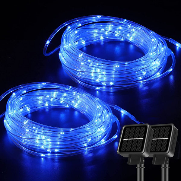 The Holiday Aisle® Frane 200 - Bulb 1'' Solar Powered LED Rope String ...