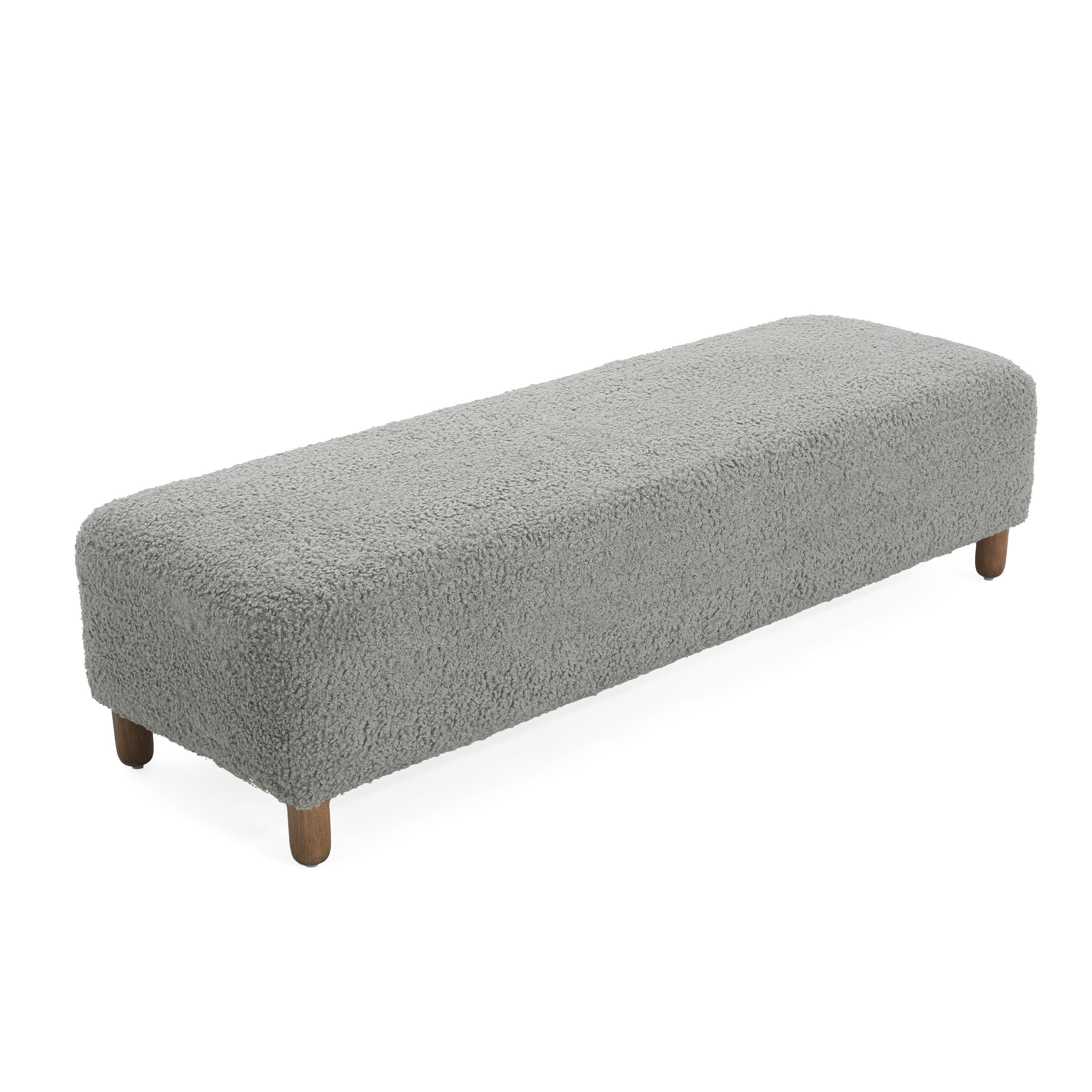 Latitude Run® Modern Upholstered Rectangular Ottoman Bench with Rounded ...