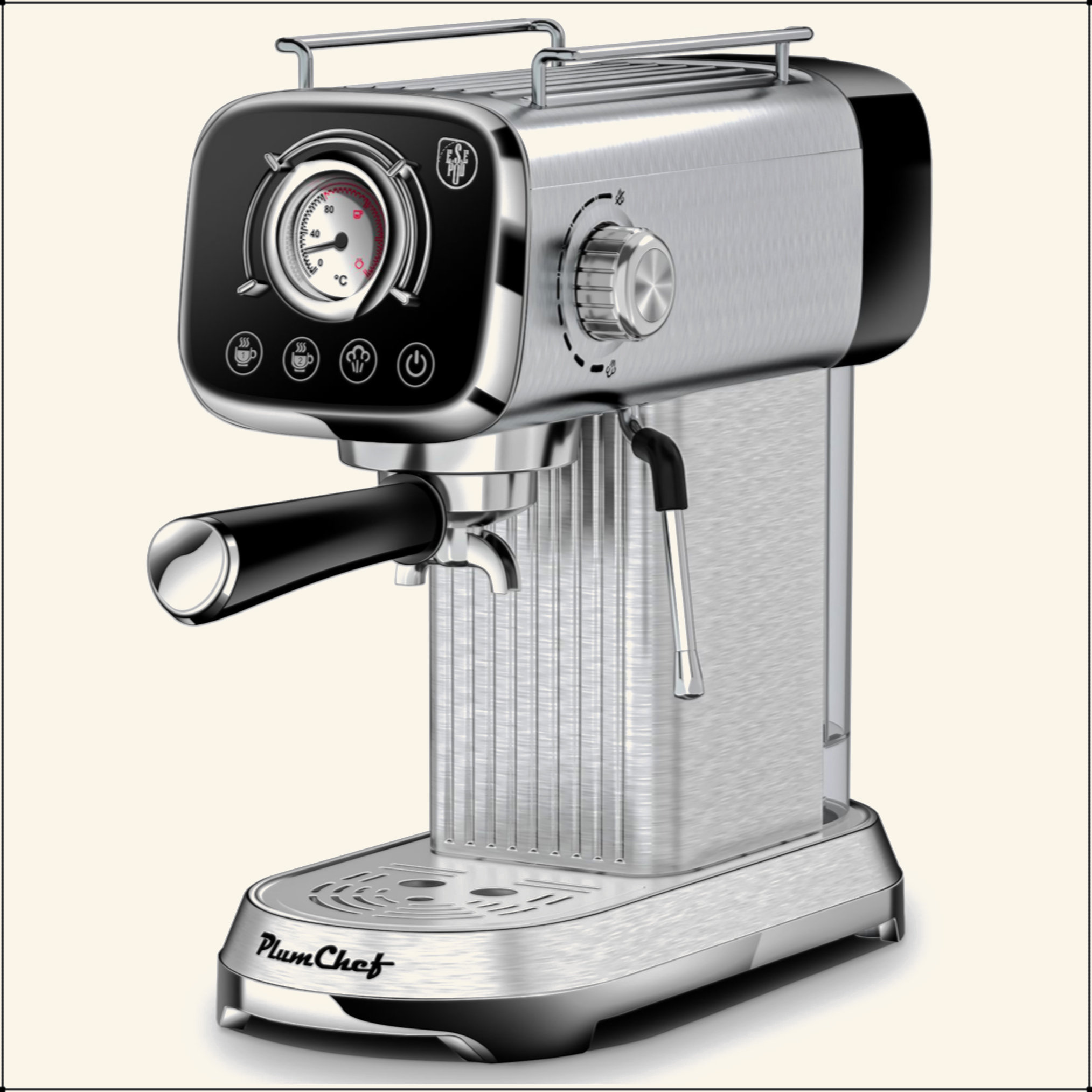 ZHONGSHANJUFU Plumchef Espresso Machine 20 Bar Professional Compact ...