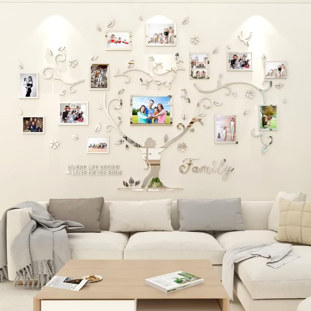 Lark Manor™ 3D Sticker Decal Wall Family Tree Decor DIY Picture Frames ...