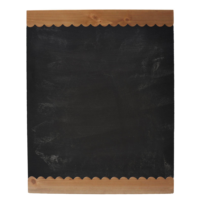 Lark Manor™ VIP Wood 29.53 in. Black Chalkboard with Scalloped Frame ...